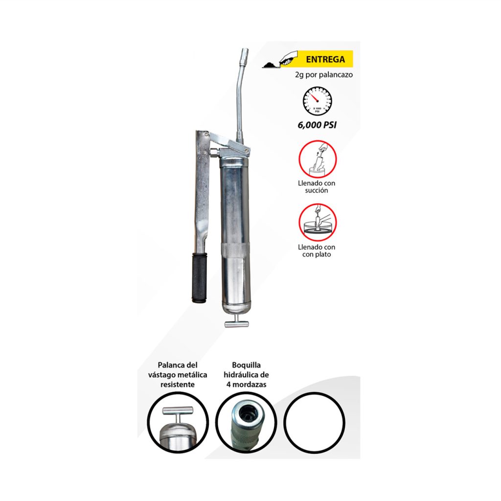Modelo 1005 Inyector Manual de Grasa Reforzado – Erkco