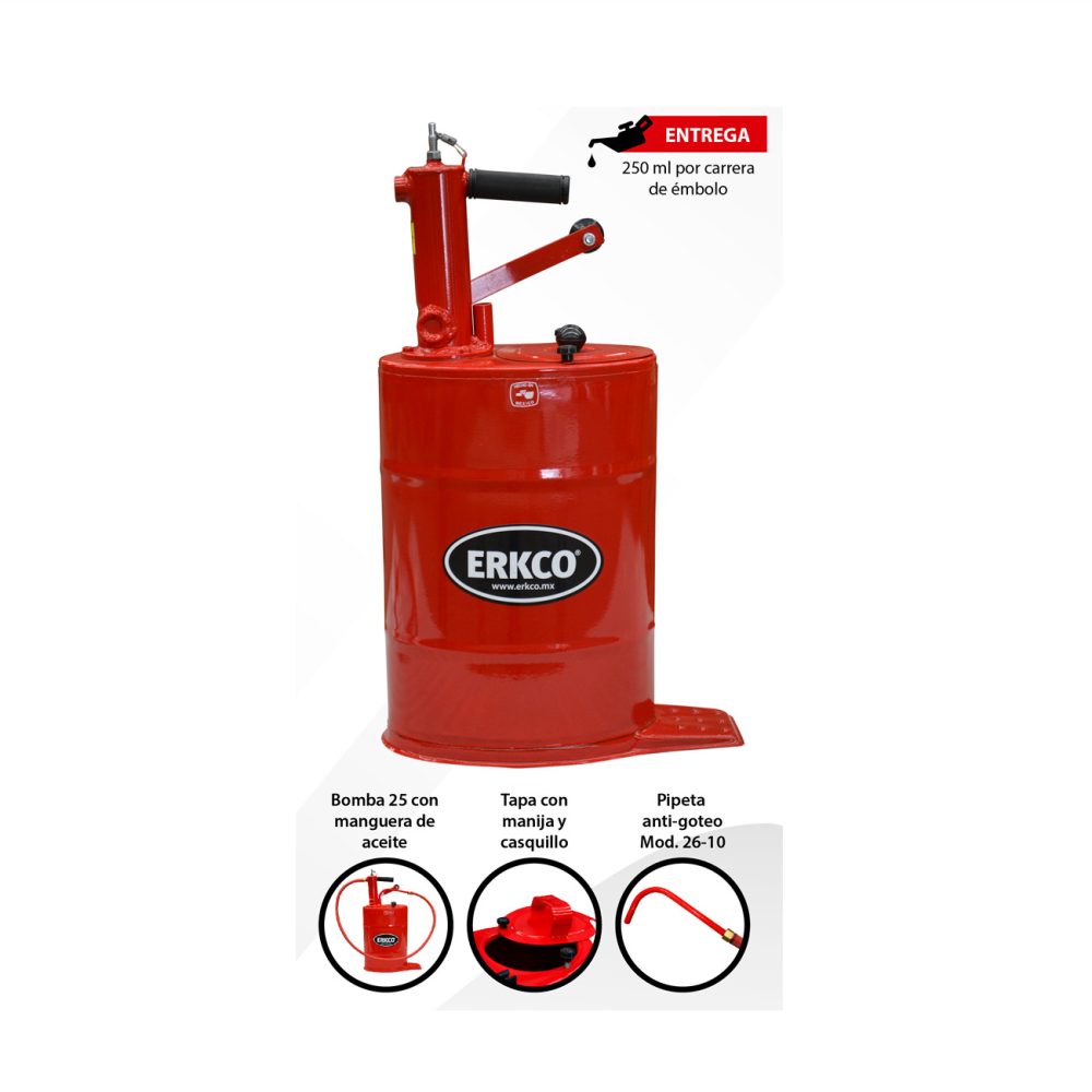 Modelo 25 Bomba Manual para Aceite Totalizadora 19 Lts Ovalada – Erkco