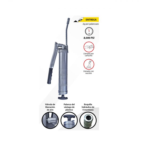 Modelo 1000M Inyector Manual de Grasa Mejorado – Erkco
